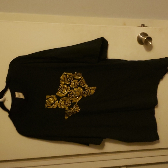 Gildan | Tops | Yellow Rose Of Texas Gold Glitter Shirt Size 5x | Poshmark